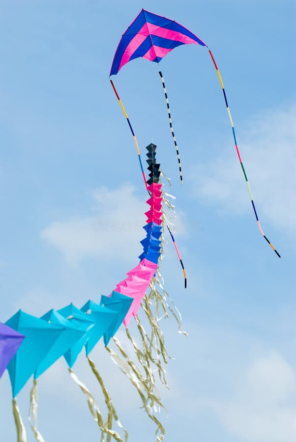 Colorful Kite at Blue Sky stock photo. Image of clouds - 2988932