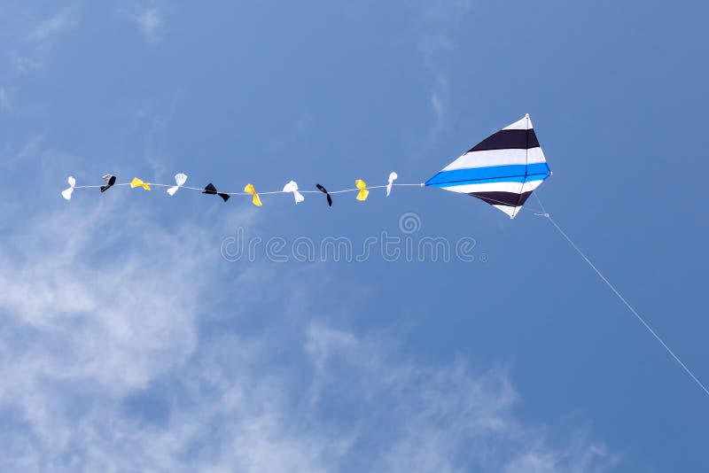 Blue kite flying stock image. Image of recreation, activity - 34108813