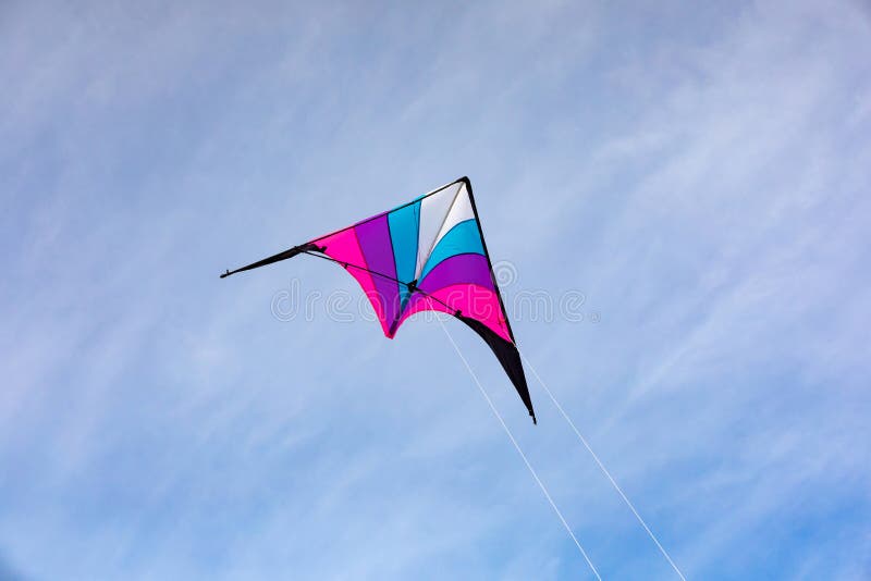 Colorful Kite Flying in the Sky Stock Image - Image of pink, flight ...