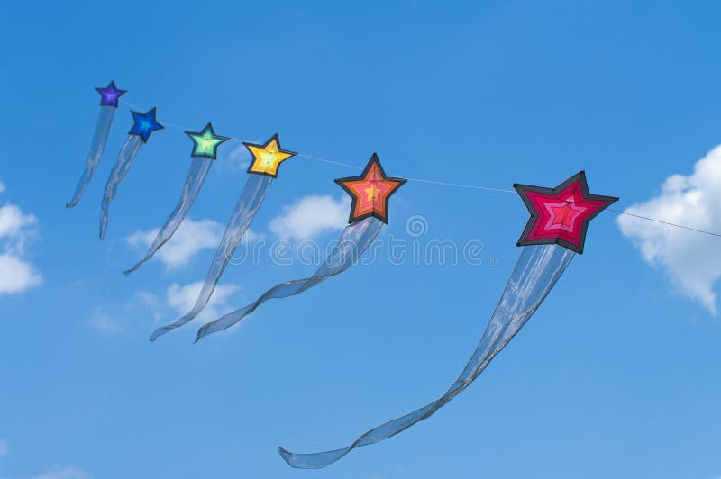 Colorful kites stock image. Image of outdoor, action - 26692727