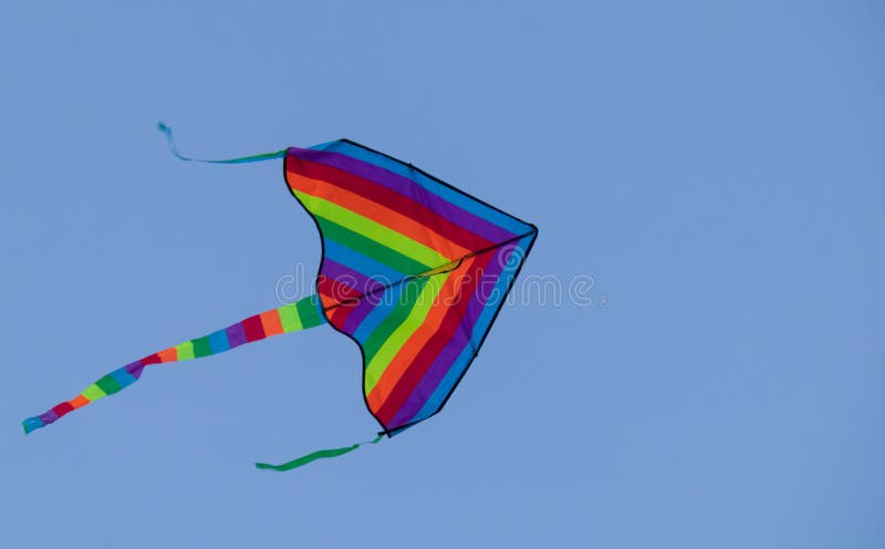 Colorful Kites Flying in the Blue Sky Stock Image - Image of flight ...