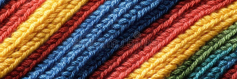 Colorful Knitted Fabrics Displaying Intricate Wool Patterns in Multiple ...