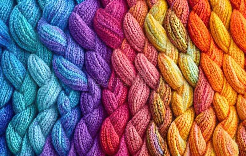 Colorful Knitting Texture, Created with Generative AI Stock ...