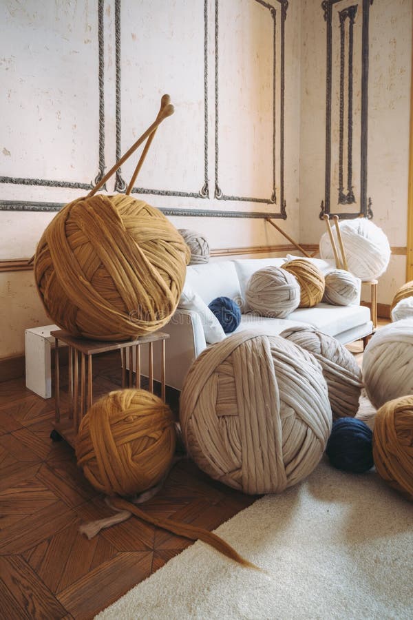 Balls of wool stock image. Image of needlework, classic - 132272885