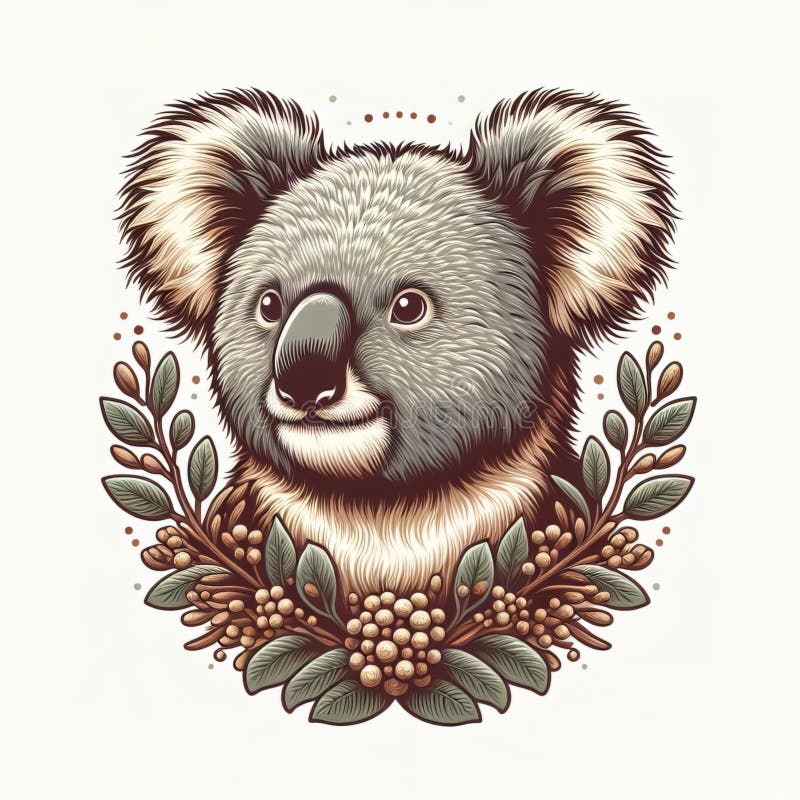 Koala Head Logo. Illustration on White Background Stock Illustration ...