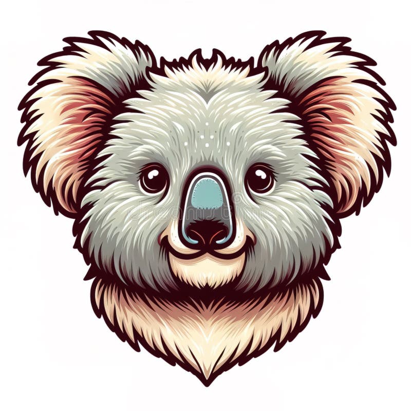 Koala Head Logo. Illustration on White Background Stock Illustration ...