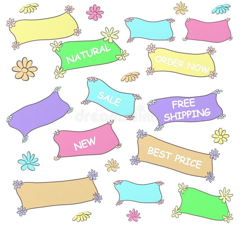 Colorful Labels or Frames stock vector. Illustration of flowing - 9171204