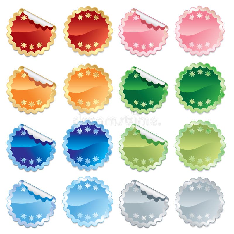 Colorful labels stock vector. Illustration of frame, collection - 27228131