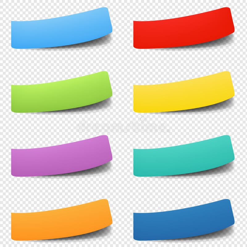 Colorful Labels Isolated Transparent Background Stock Illustration ...