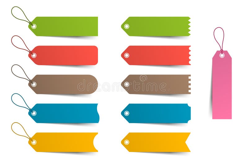 Colorful Labels, Price Tag, Template Set. Vector Illustration Stock ...