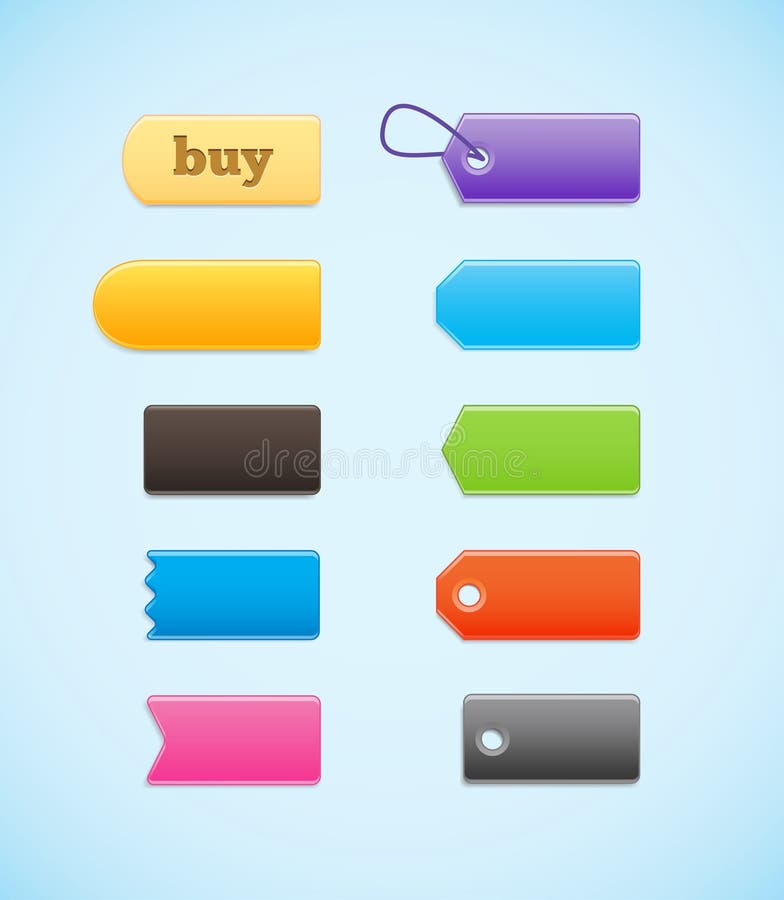 Colorful Labels, Price Tags. Stock Vector - Illustration of orange ...