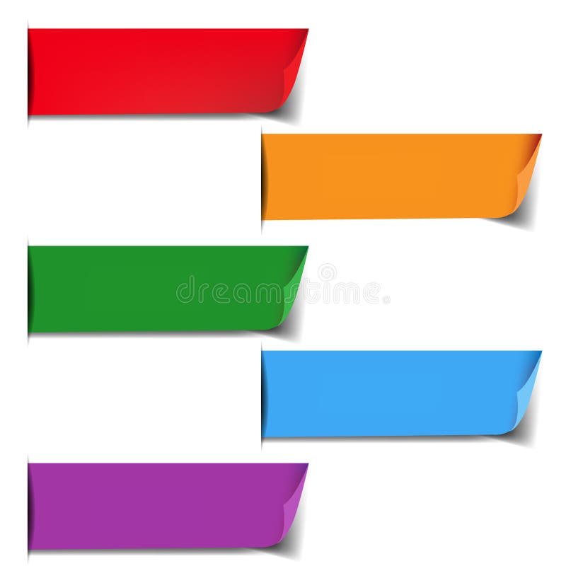 Colorful Labels Set with White Background Stock Vector - Illustration ...