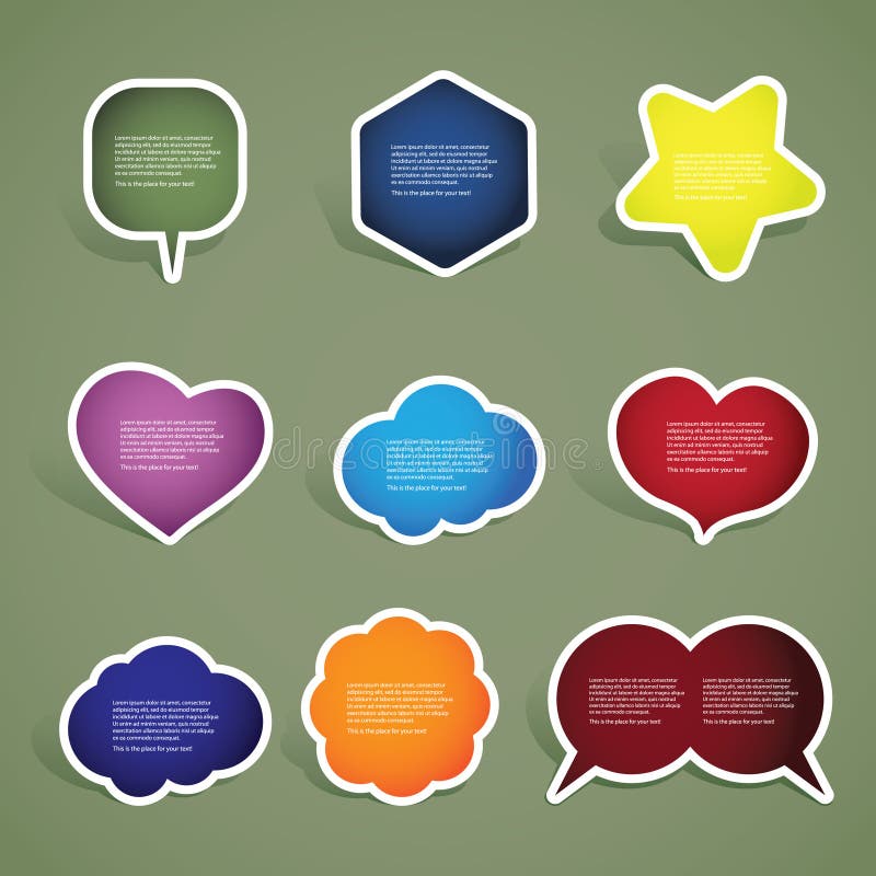 Colorful Labels, Tags stock vector. Illustration of chat - 21003072