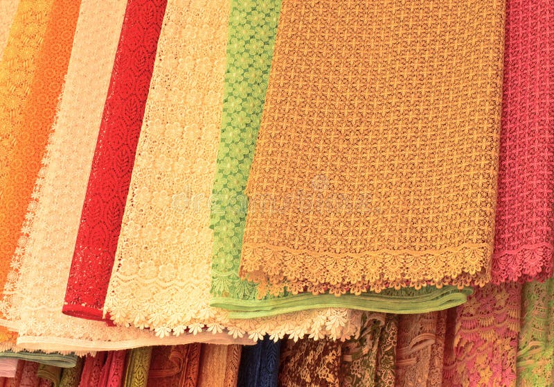 Colorful Lace Fabric stock image. Image of abstract, evening - 32650175