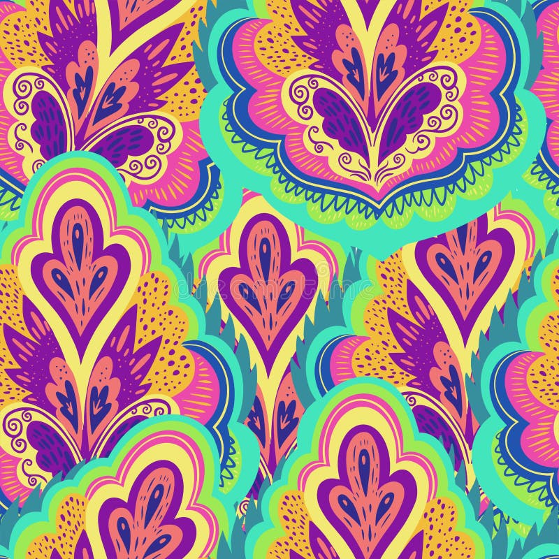 Colorful Lace Ornamental Psychedelic Pattern. Stock Vector ...