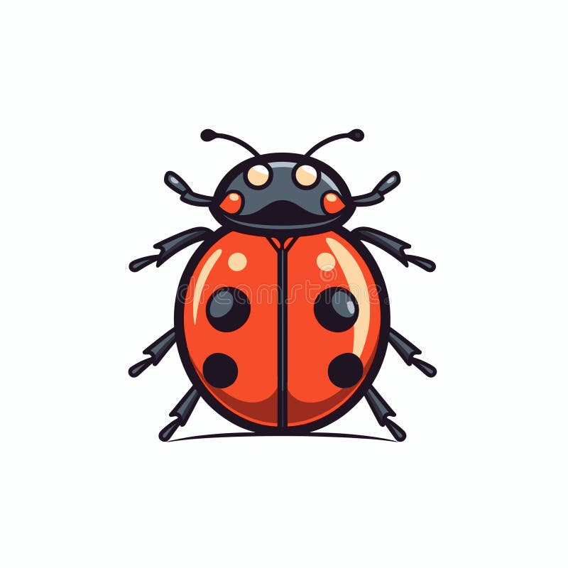 Colorful Ladybug Illustration with Distinct Patterns and Vibrant Colors ...