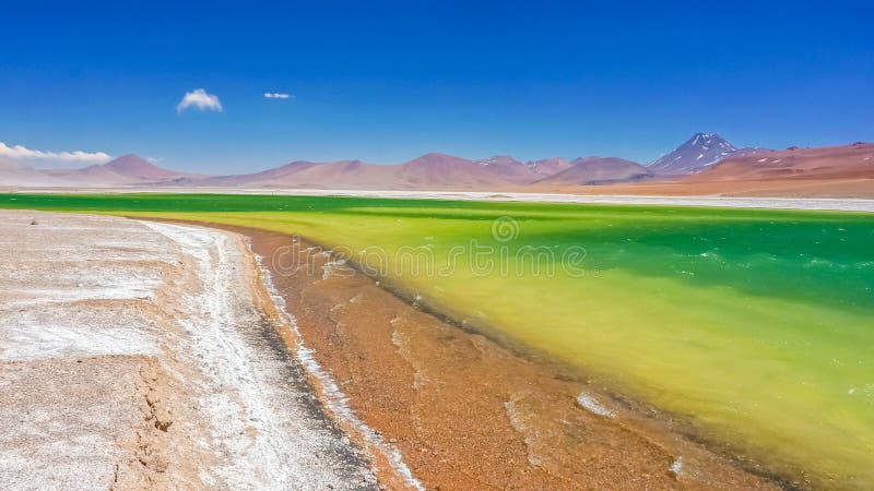 Colorful Lake in Atacama Desert Stock Photo - Image of america ...