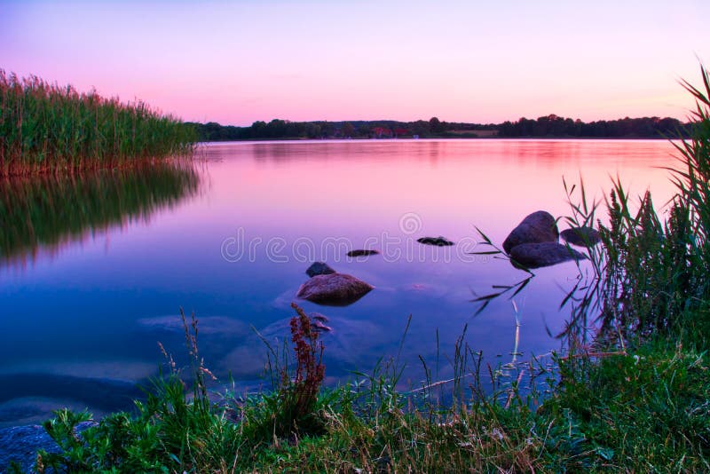 Colorful lake stock image. Image of sunrise, pond, morning - 220705661