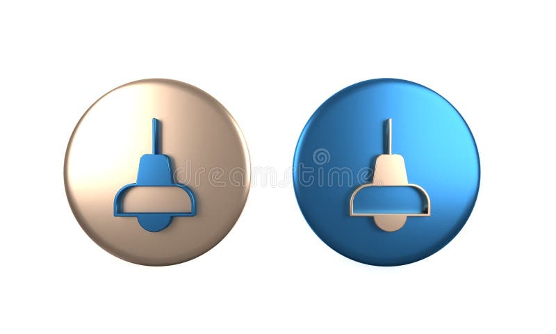 Colorful Lamp Hanging Icon Isolated on White Background. Ceiling Lamp ...