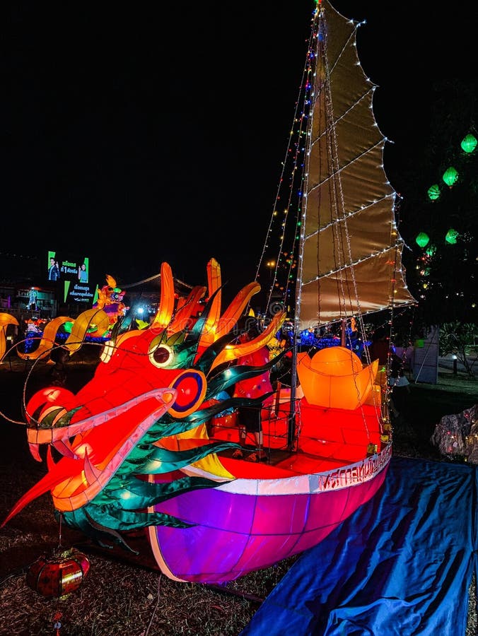 Colorful Lamp Puppet in the Winter Event Editorial Photo - Image of ...