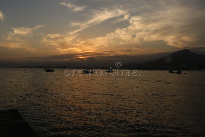 Colorful Landscape on the Beach at Sunset in Brazil Stock Photo - Image ...