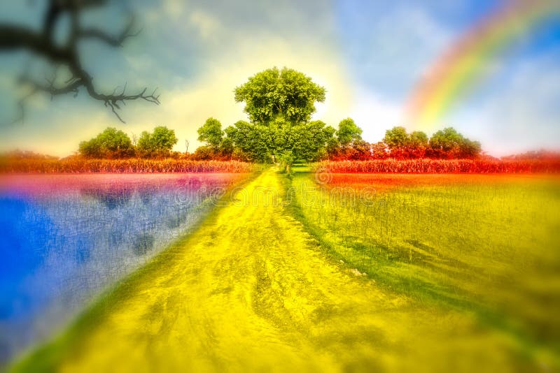 Multicolor landscape. stock image. Image of deep, national - 580573