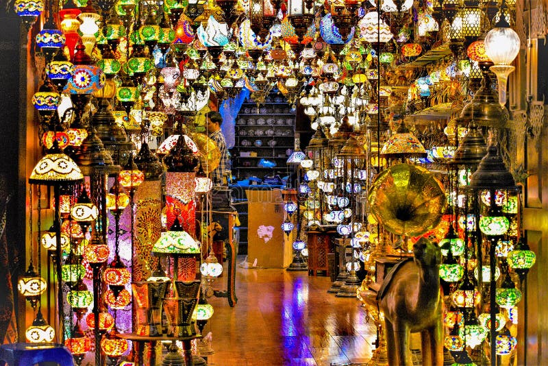 The Colorful Lantern of Manama Bahrain Editorial Photography - Image of ...