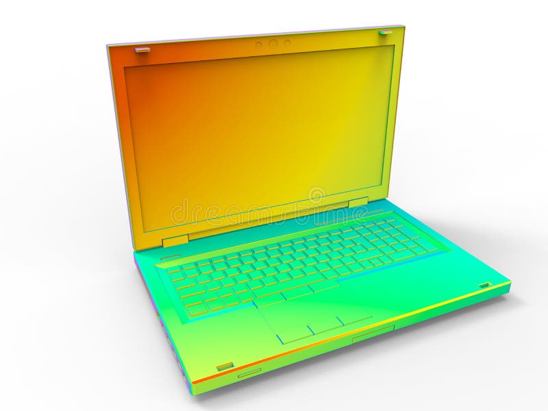 Colorful Laptop and Science Design Stock Vector - Illustration of ...