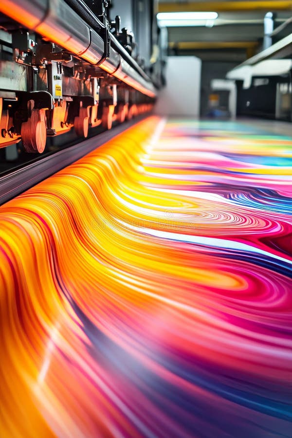 A Colorful and Large Print Machine, Designed To Facilitate Printing and ...