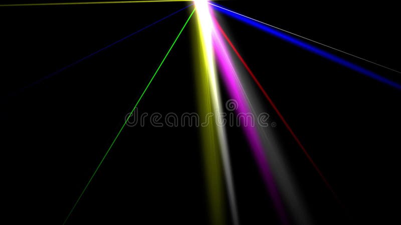Colorful Laser Light Rays Motion Graphics with Plain Black Background ...