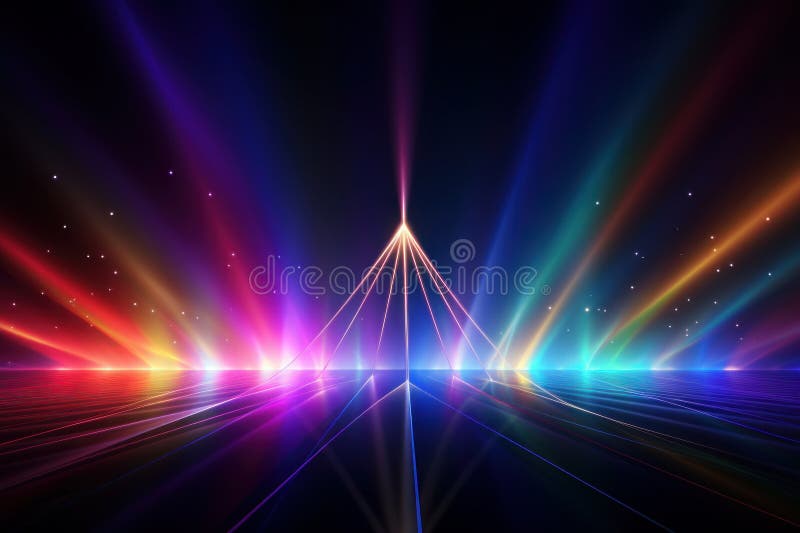 Colorful Laser Light Show in a Dark Room Stock Photo - Image of room ...