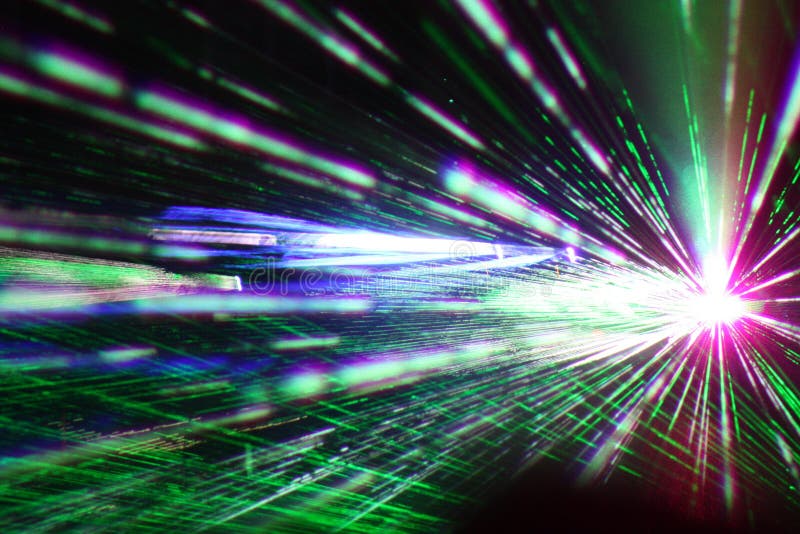Colorful Laser Lights on Dark Background Stock Illustration ...