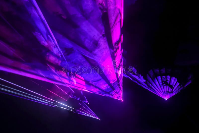 Colorful laser show stock photo. Image of glowing, bright - 184341822