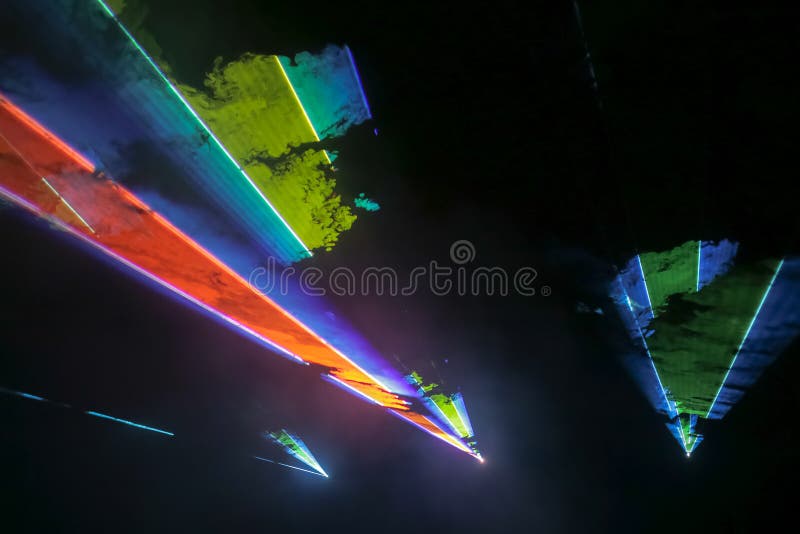 Colorful laser show stock photo. Image of musical, bright - 184341906