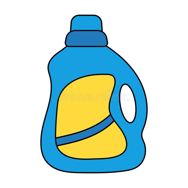 Colorful Laundry Detergent Bottle Vector Illustration Stock Vector ...
