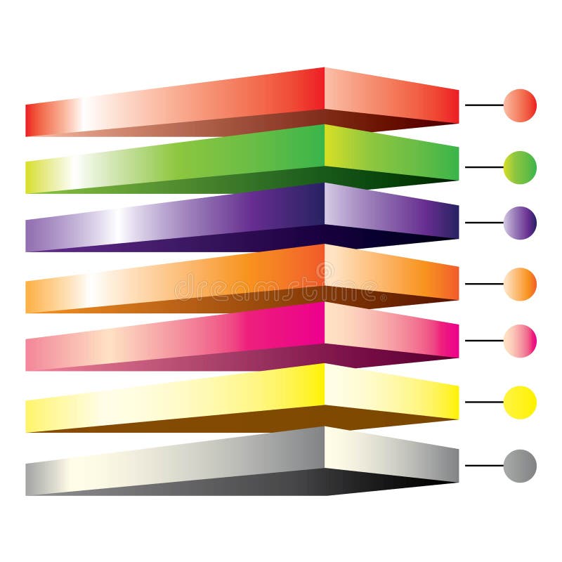 Colorful layer diagram stock illustration. Illustration of graphic ...