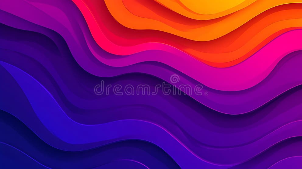 A Colorful Layered Background of Smooth Abstract Wavy Gradients Stock ...