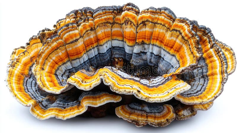 Colorful, Layered, Bracket Fungus Stock Illustration - Illustration of ...