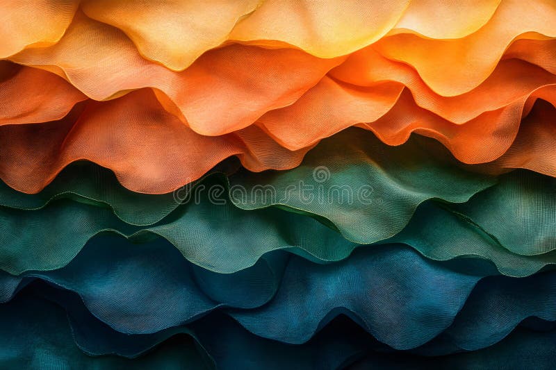 Colorful Layered Fabric Waves - Textured Background for Creative ...