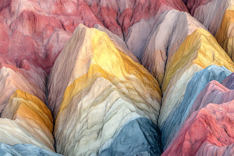 Colorful Layered Mountains Showcasing Unique Geological Formations ...