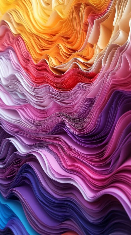 Colorful Layered Paper Abstract Pattern, Vibrant Textures. Creativity ...