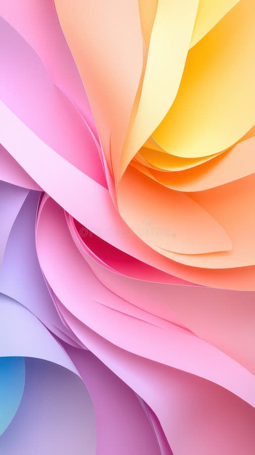 Colorful Layered Paper Cut Elements Create Vibrant, Artistic Design ...