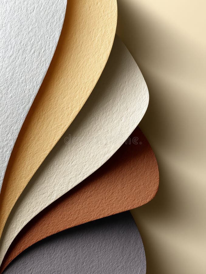 Colorful Layered Paper Textures Creating an Abstract Design. Stock ...