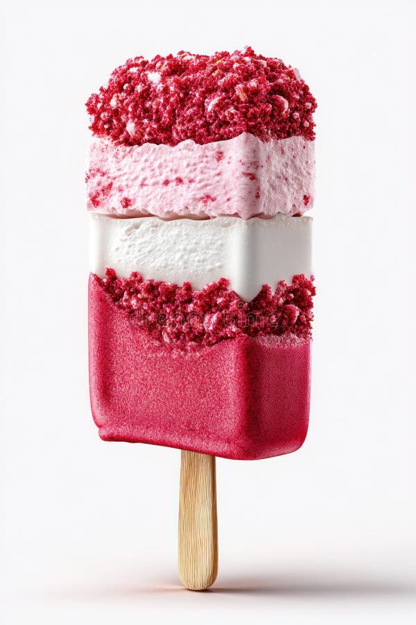 A Colorful Layered Popsicle with Multiple Flavors, Presented in a ...