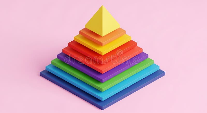 Colorful Layered Pyramid Stock Illustrations – 356 Colorful Layered ...