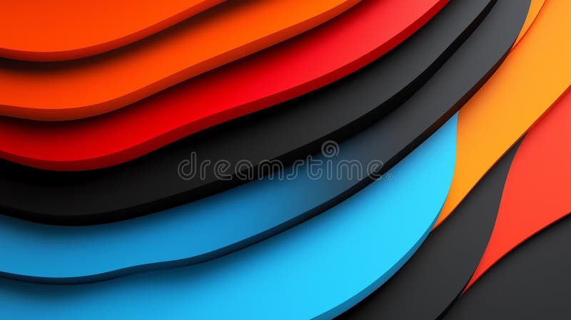 Colorful Layered Shapes Creating a Dynamic 3D Effect. Perfect for ...