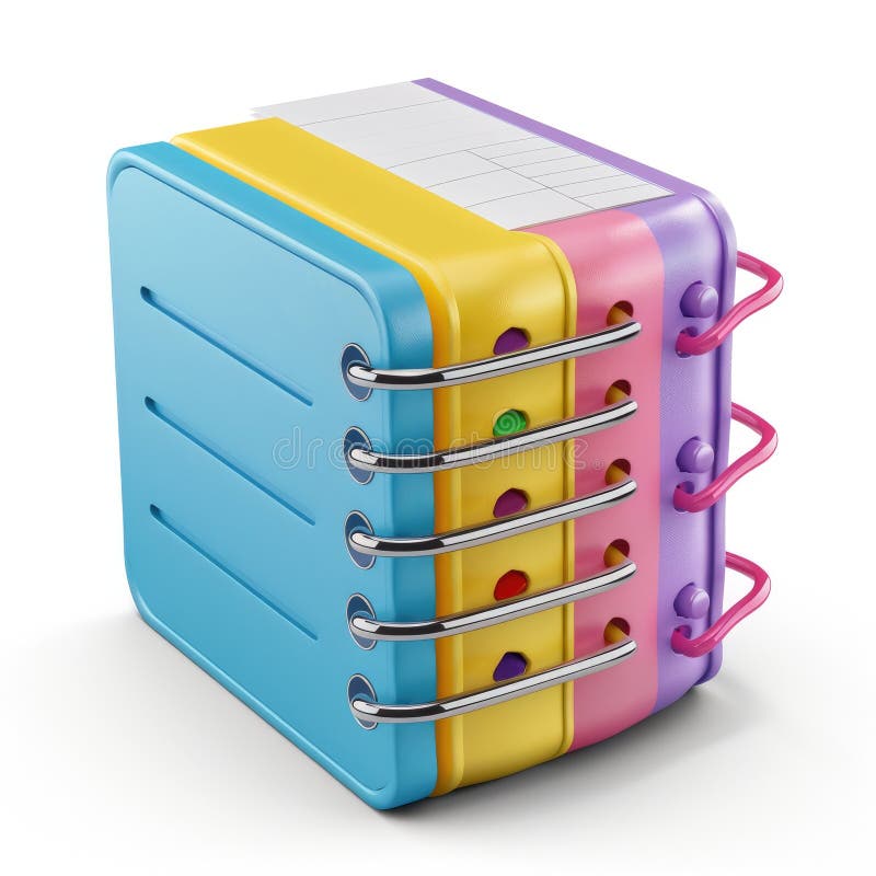 Colorful Spiral Notebook, Organized and Ready for Notes Stock ...