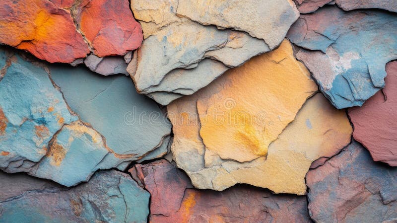 Colorful Layered Stone Texture Abstract Background Stock Illustration ...