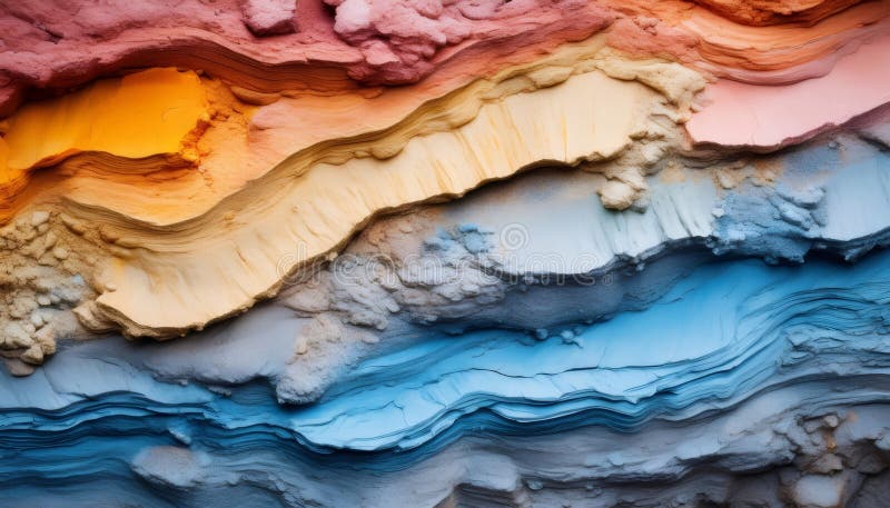 Colorful Layers of Rock Formation Creating a Stunning Visual Effect ...