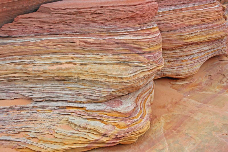 Colorful Layers of Sandstone Stock Photo - Image of nature, outdoors ...